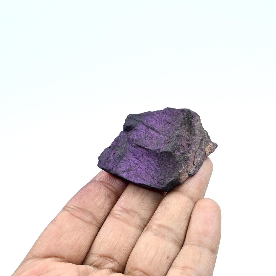 Genuine Flashy Purpurite Rough Stone, Natural Purple Purpurite Raw ...