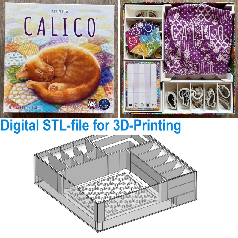 Calico Boardgame Insert Digital Stl-file - Etsy
