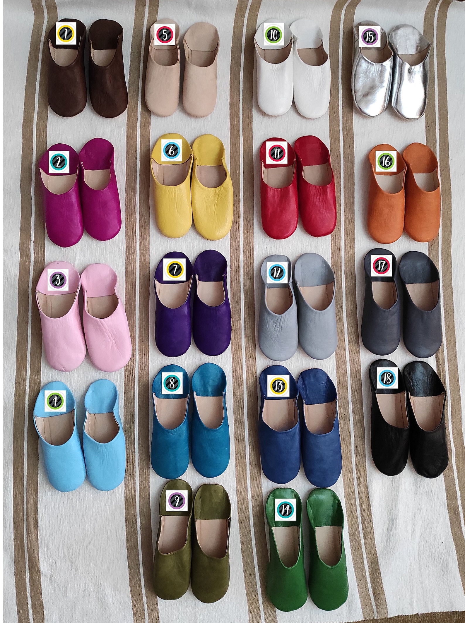 Slipper Womens Moroccan Leather Babouche Slipperstraditional - Etsy