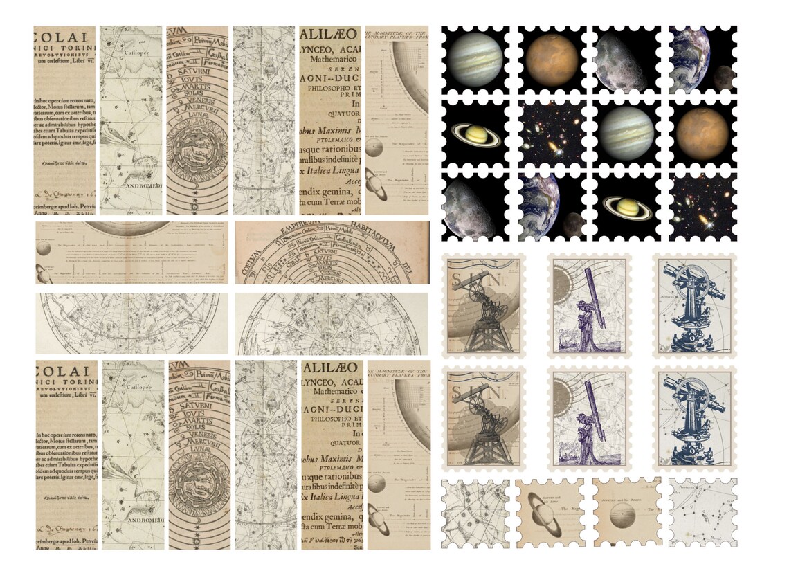 Vintage Astronomy | Galaxy | Space | Planner | Journal | Printable ...