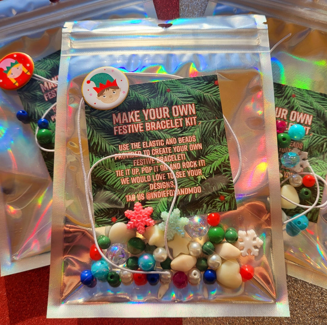 Christmas Craft Kit, DIY Bracelet Kit, Make Your Own, Christmas ...