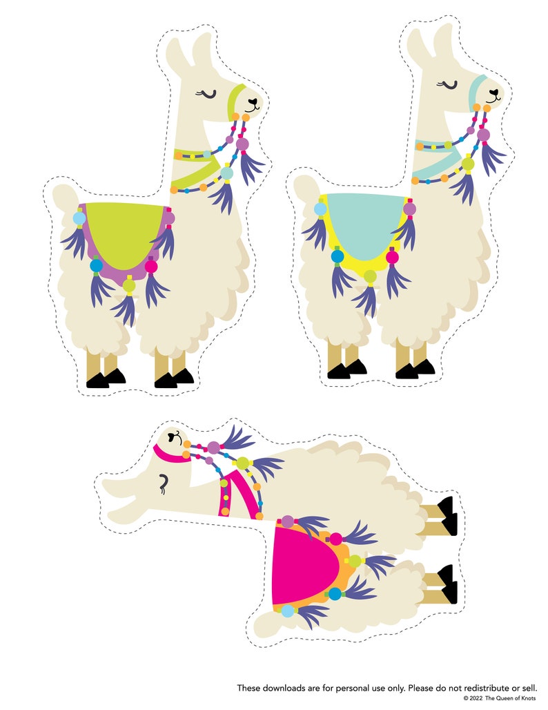 Llama Party Garland: DIY Printable Fiesta Birthday Banner (digital ...