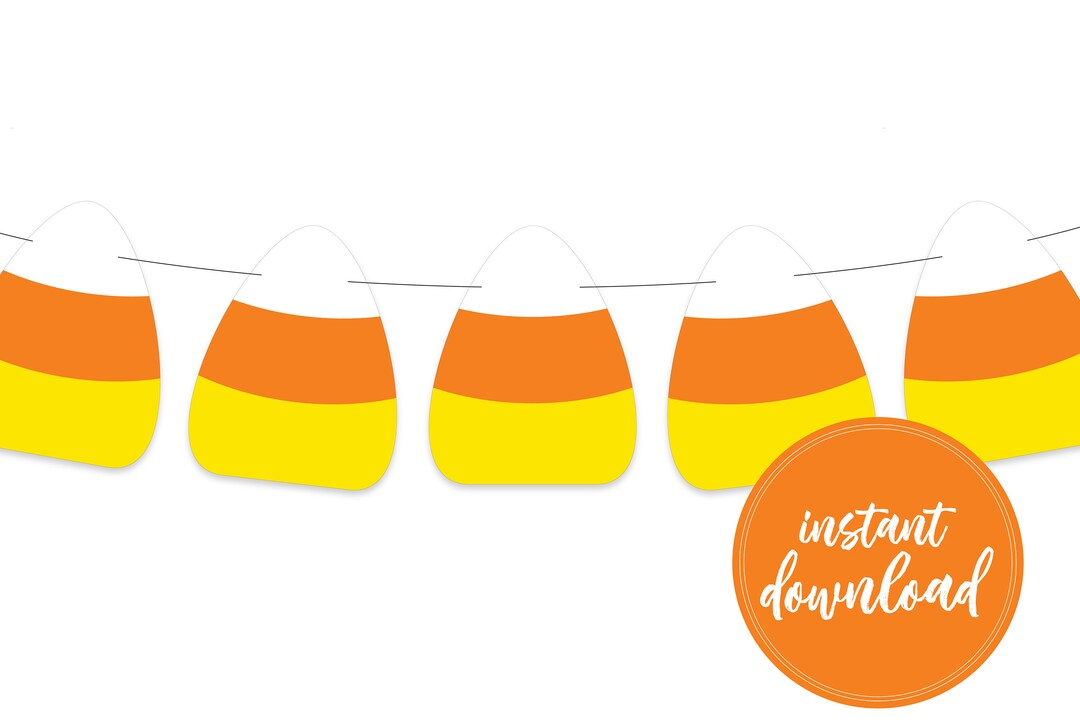 Candy Corn Garland: Printable Halloween Banner (digital Download) - Etsy
