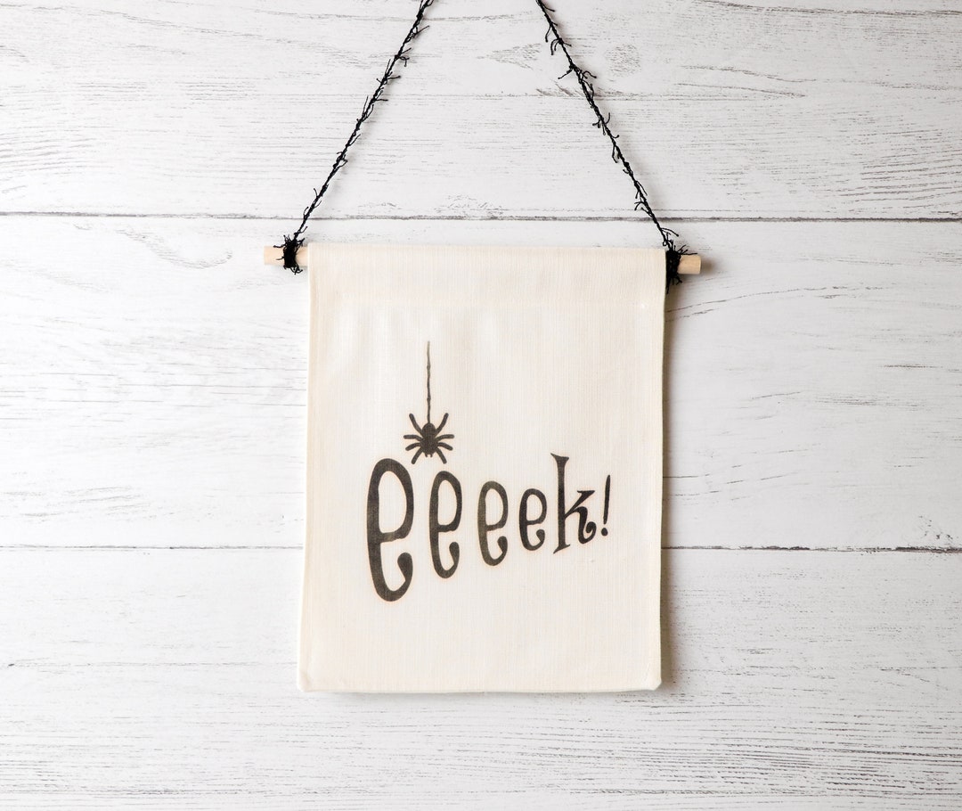 Rustic Eeek Spider Sign, Creepy Halloween Decor, Spooky Decor ...