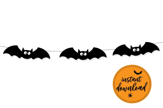 Halloween Bat Banner Silly Bats Banner Halloween Decor - Etsy