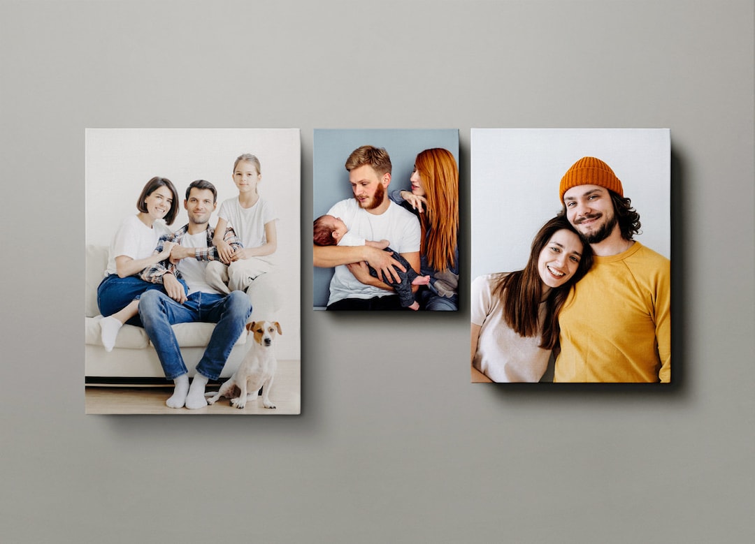 Personalized Canvas With Family Photo Custom Family Photo Canvas - Etsy