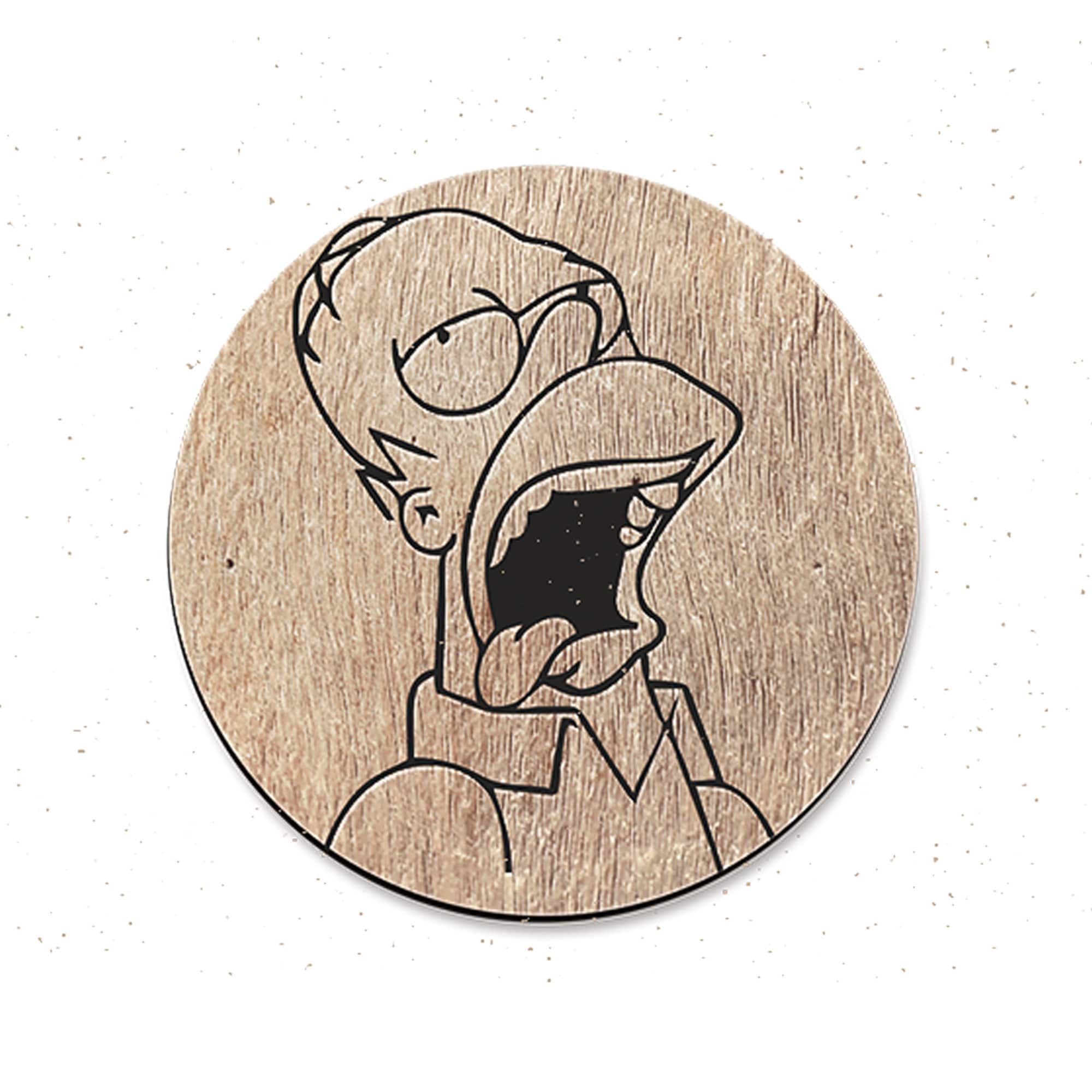 Homer Simpson Cup Coaster Engraved Coaster Coaster Laser Cut - Etsy