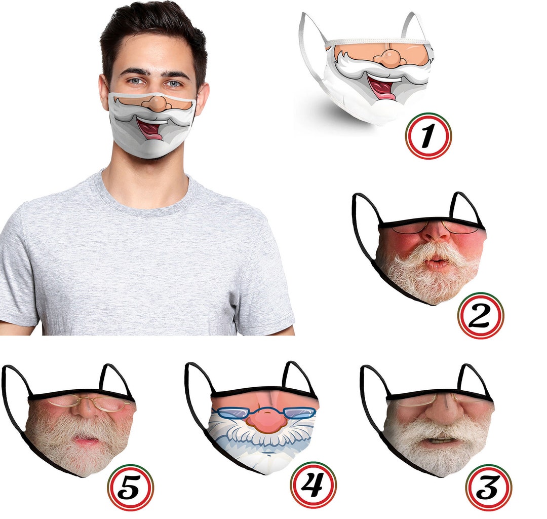 BIG SALE Christmas Santa Face Mask Beard Face Mask Filter - Etsy