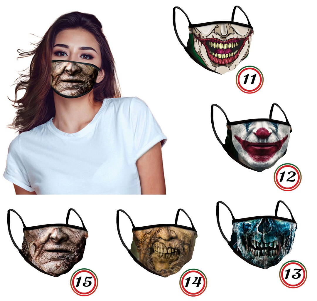 BIG SALE Horror Movie Mask Joker Face Mask Zombies Face Mask - Etsy