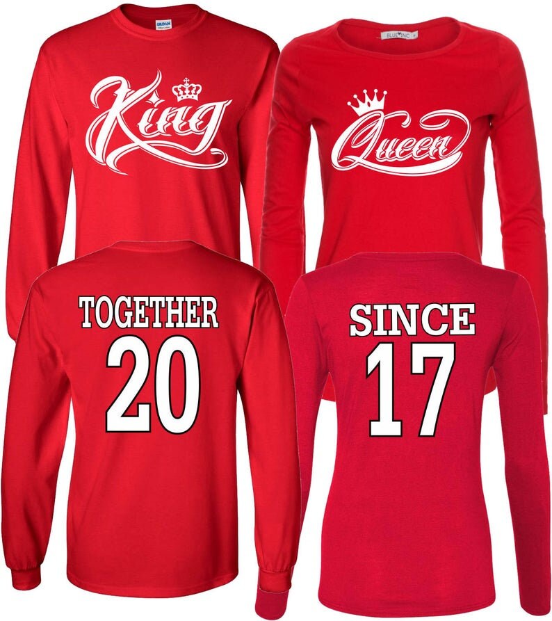 King and Queen White Designs Together Since Couples Matching - Etsy