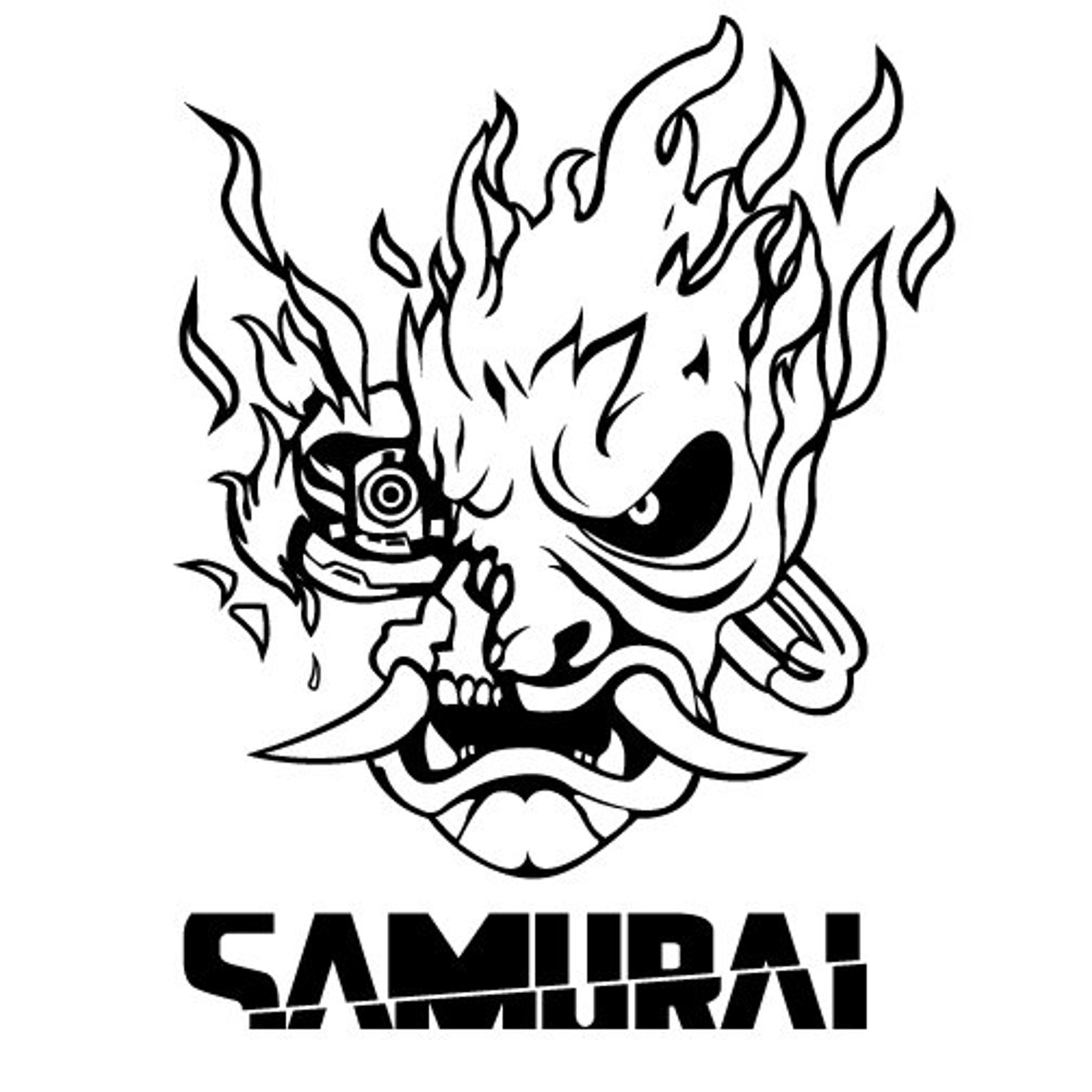 Cyber Punk Samurai Decal | Etsy