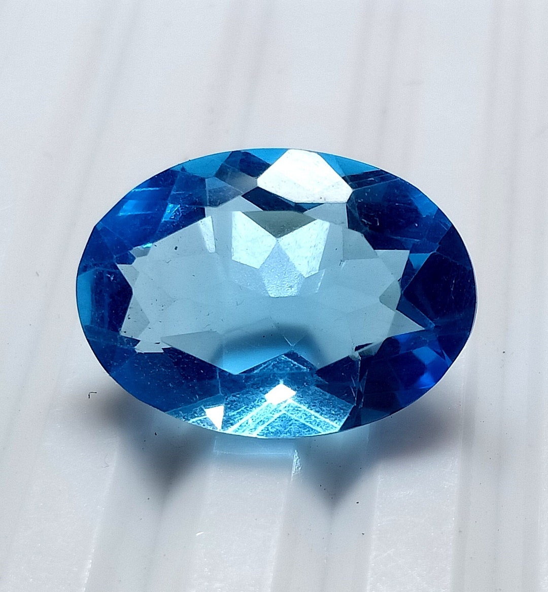 100% Natural Blue Topaz 9.30 Cts Oval Cut Stone for Jewelry Making ...
