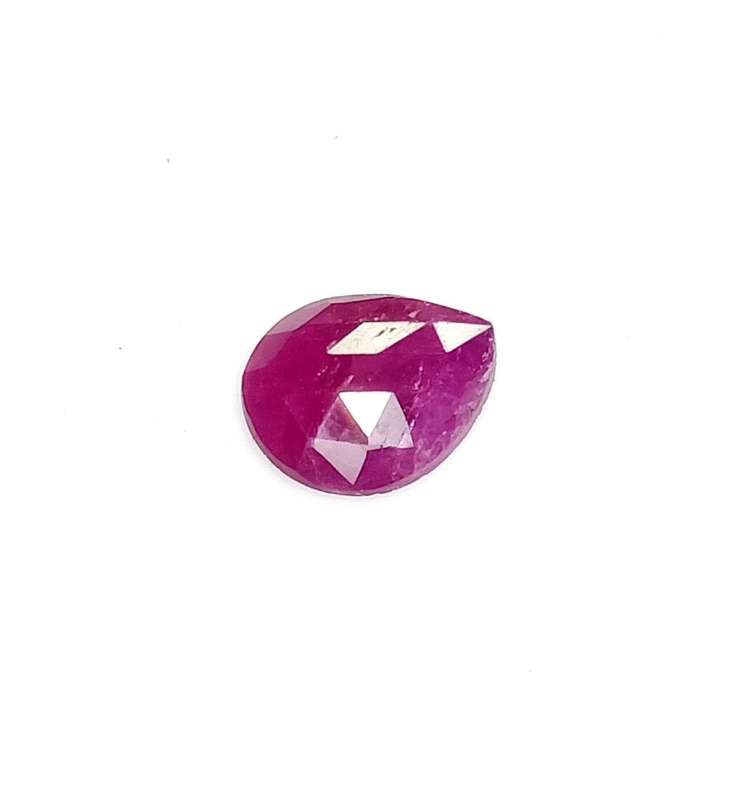 Beautiful 100% Natural Red Ruby Pear Rose Cut 1.30 Cts Wholesale ...
