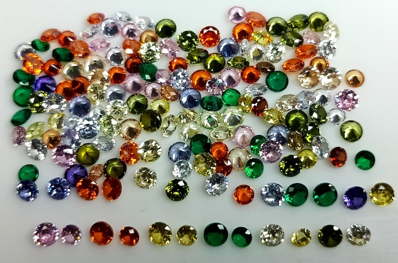 AAA Cubic Zirconia Gemstones: Mixed Color Round CZ (3mm-10mm) - Etsy