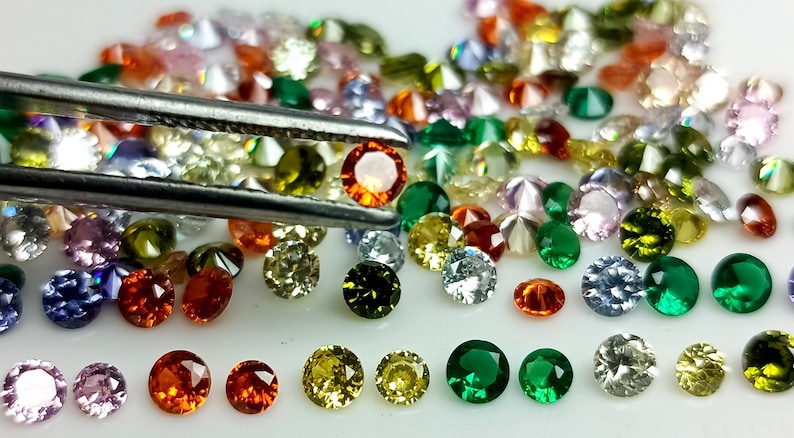 AAA Cubic Zirconia Gemstones: Mixed Color Round CZ (3mm-10mm) - Etsy