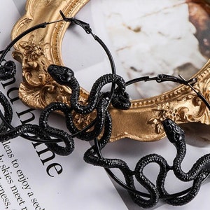 Snake Earrings Snake Hoop Earrings Snake Hoops Hoop - Etsy