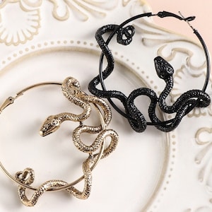 Snake Earrings Snake Hoop Earrings Snake Hoops Hoop - Etsy