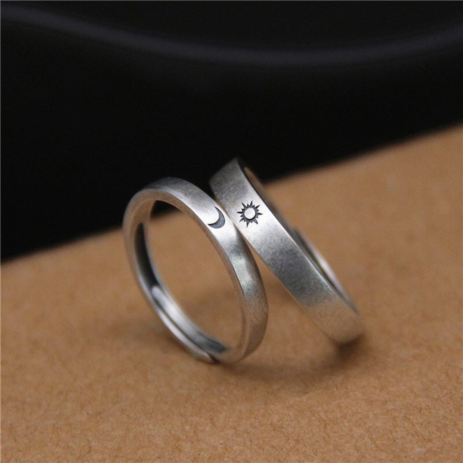 Moon and Sun Ring Moon Ring Sun Ring Silver Moon Ring - Etsy