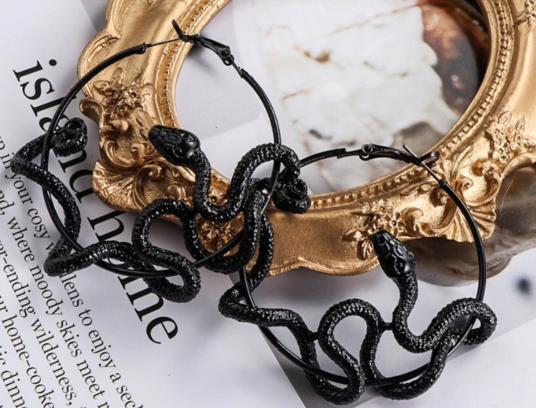 Snake Earrings Snake Hoop Earrings Snake Hoops Hoop - Etsy