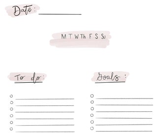 Pink A4 Daily Planner Plus FREE BONUS Worksheet Printable Organiser to ...