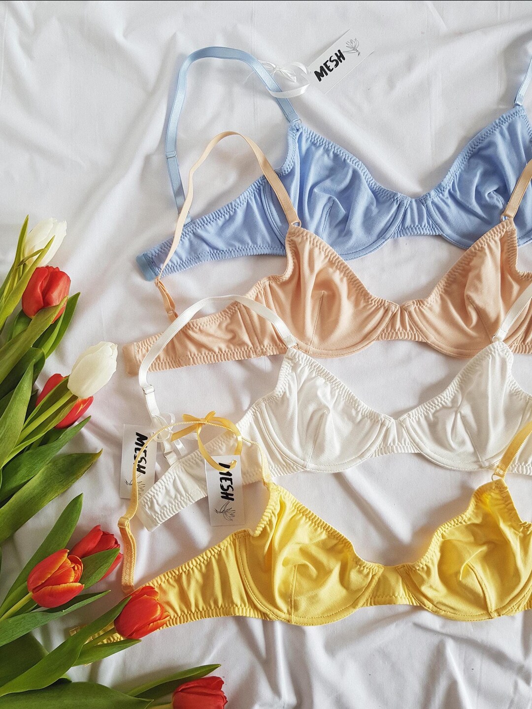 Cotton Underwire Bra, Adjustable Straps, Plus Size Lingerie - Etsy