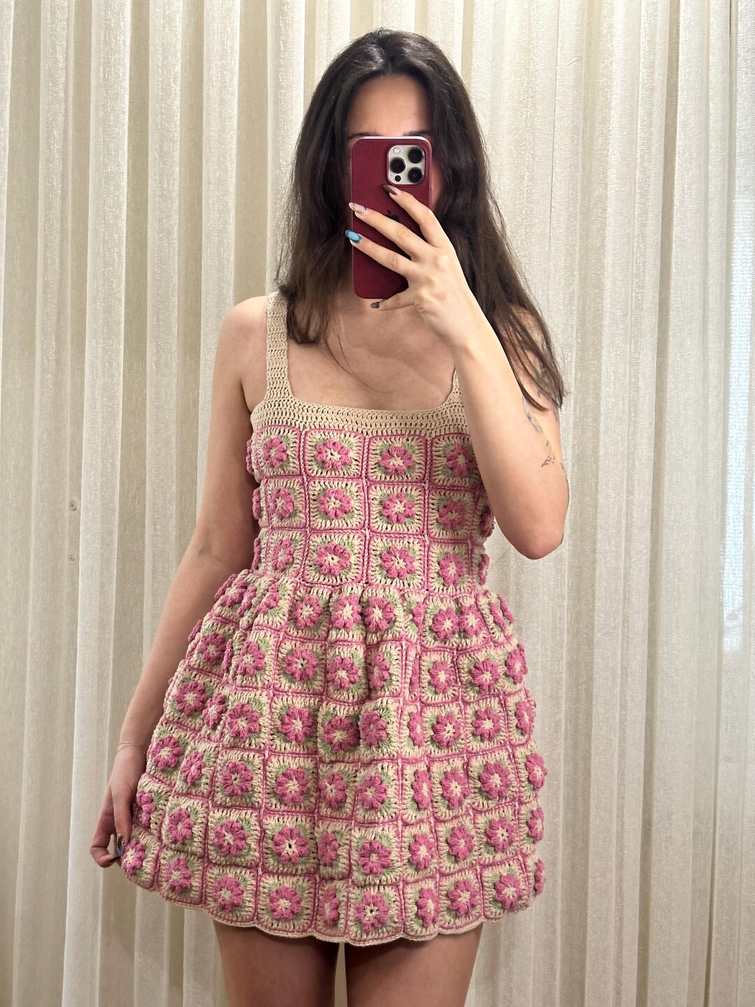 Glowbysely/ Dreamy Kelly Dress/ Crochet Granny Square / Colotful ...