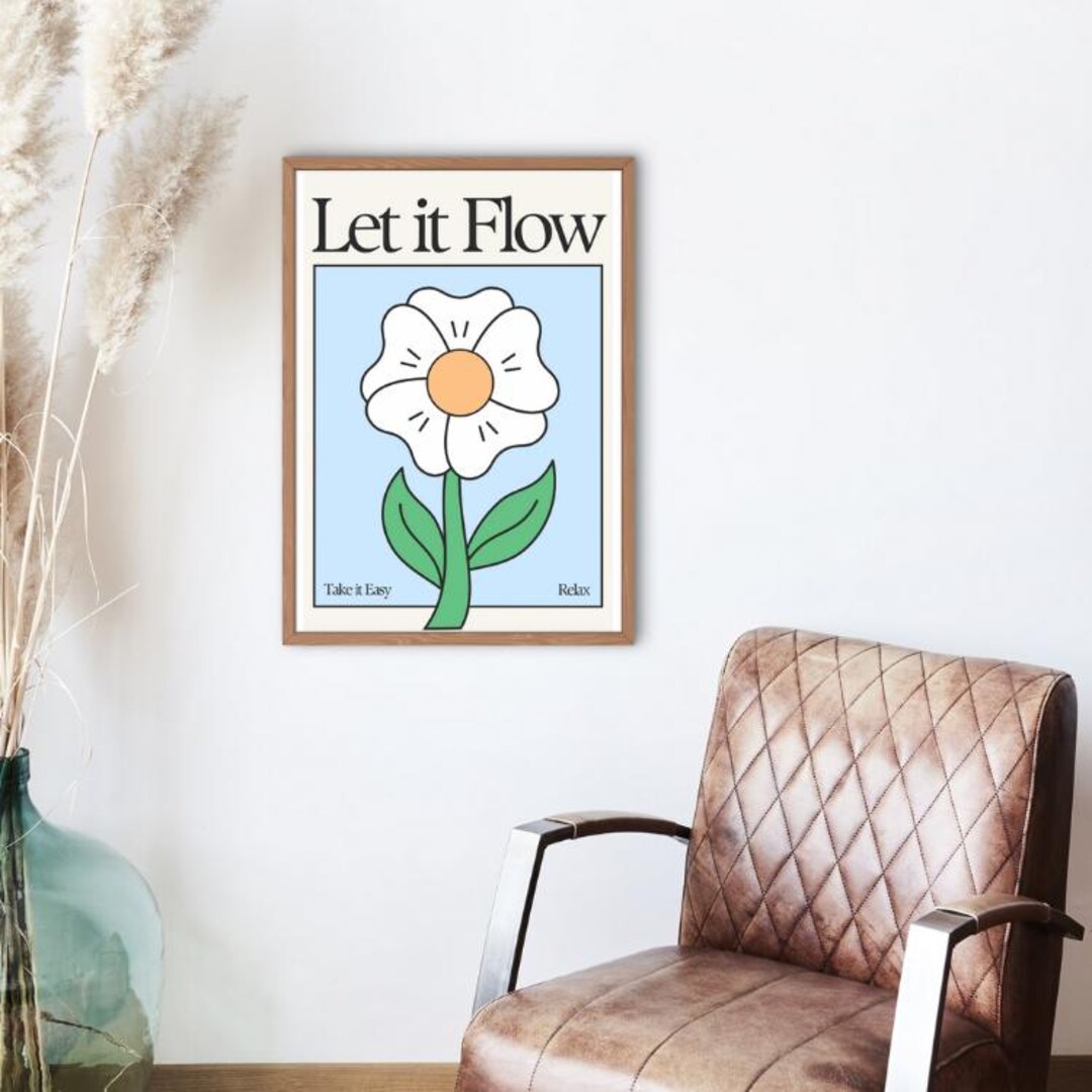 Groovy & Chill Retro Wall Art Set – 2 Printable Posters (8x10, 11x14 ...