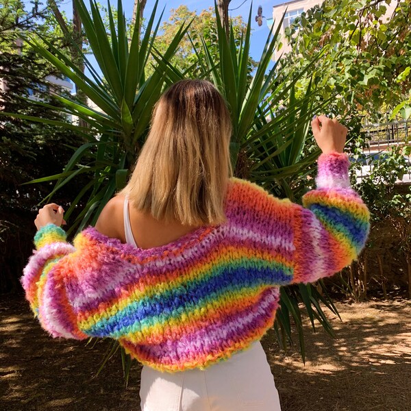 Neon Knit Cardigan - Etsy