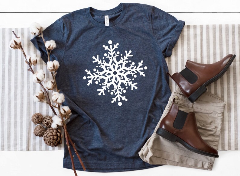 Snowflake Shirt, Wintertime Shirt, Let It Snow Shirt, Snowflake Tshirt ...
