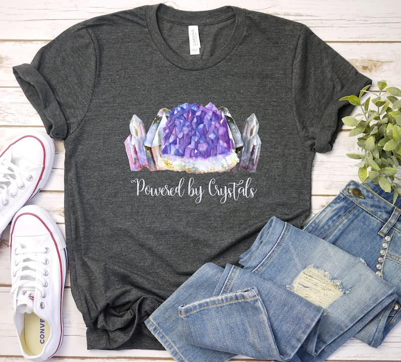 Powered by Crystals T-shirt , Crystals Lover T-shirt , Crystal T-shirt ...