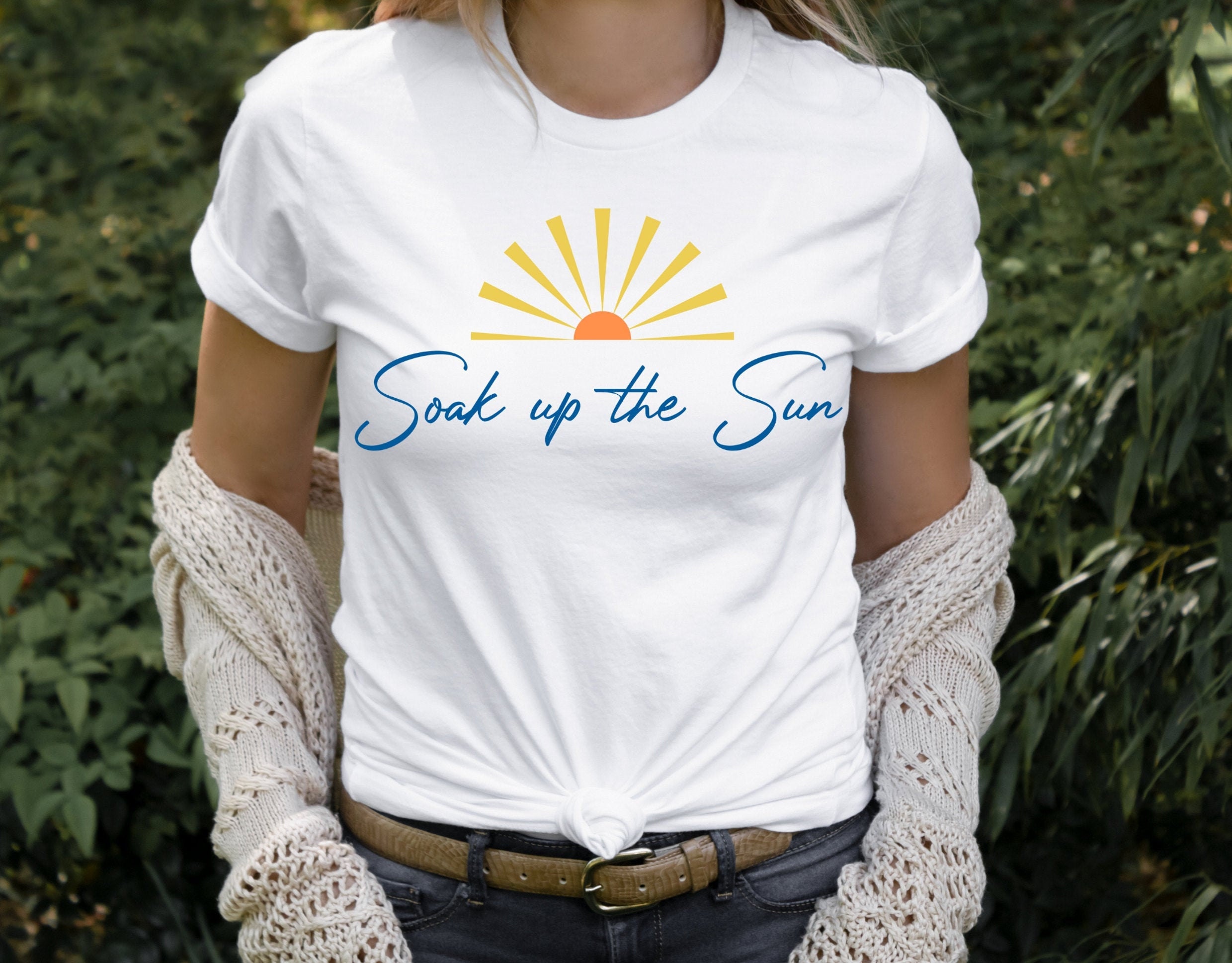 Sun Tshirt , Sunshine Shirt , Soak up the Sun Tee, Summer T-shirt ...