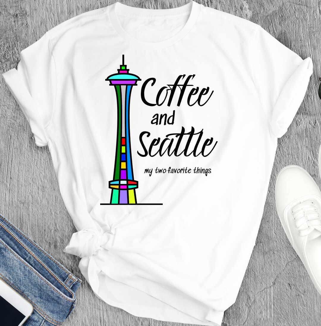 Seattle T-shirt, Travel T-shirt, Seattle Coffee Tee, PNW T-shirt ...