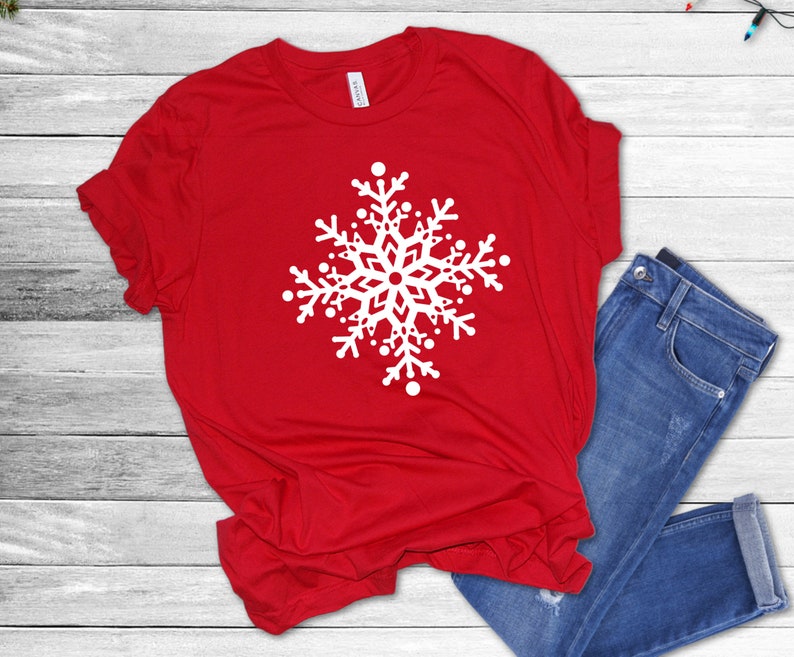 Snowflake Shirt, Wintertime Shirt, Let It Snow Shirt, Snowflake Tshirt ...