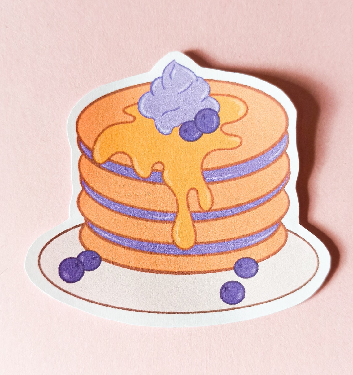 Pancake sticker Food sticker Cute pancake sticker | Etsy