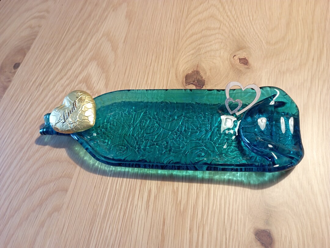 Motif Rose Melted Wine Bottle, Whether as a Gift, for the Wine Evening ...