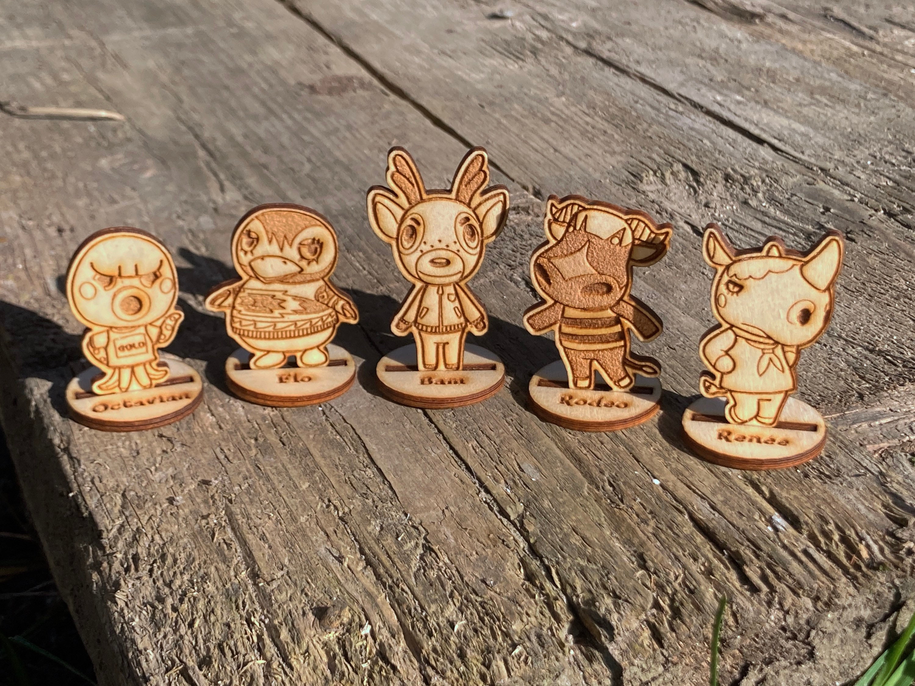 ACNH Wooden Figure Bam Animal Crossing New Horizons | Etsy