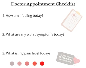Doctor Appointment Checklist - Etsy