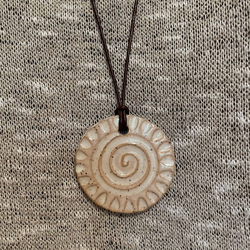 Ceramic Pendant Necklace - Etsy