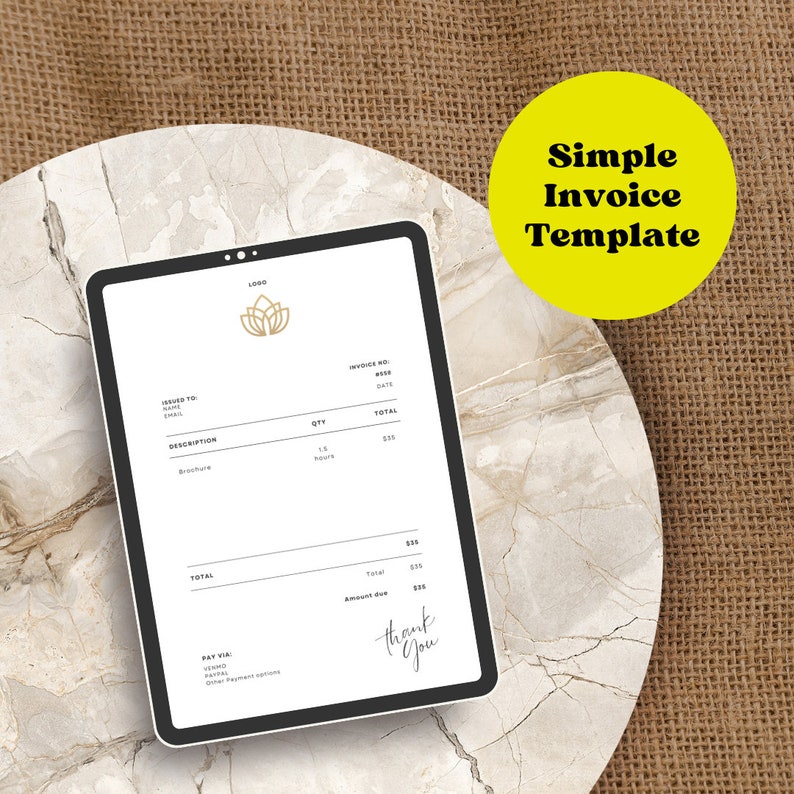 Simple Invoice Template Download | Business Invoice | Bookkeeping ...
