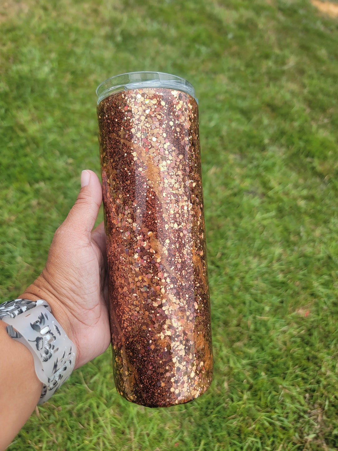Gorgeous Copper Brown Milky Way Tumbler Glitter - Etsy