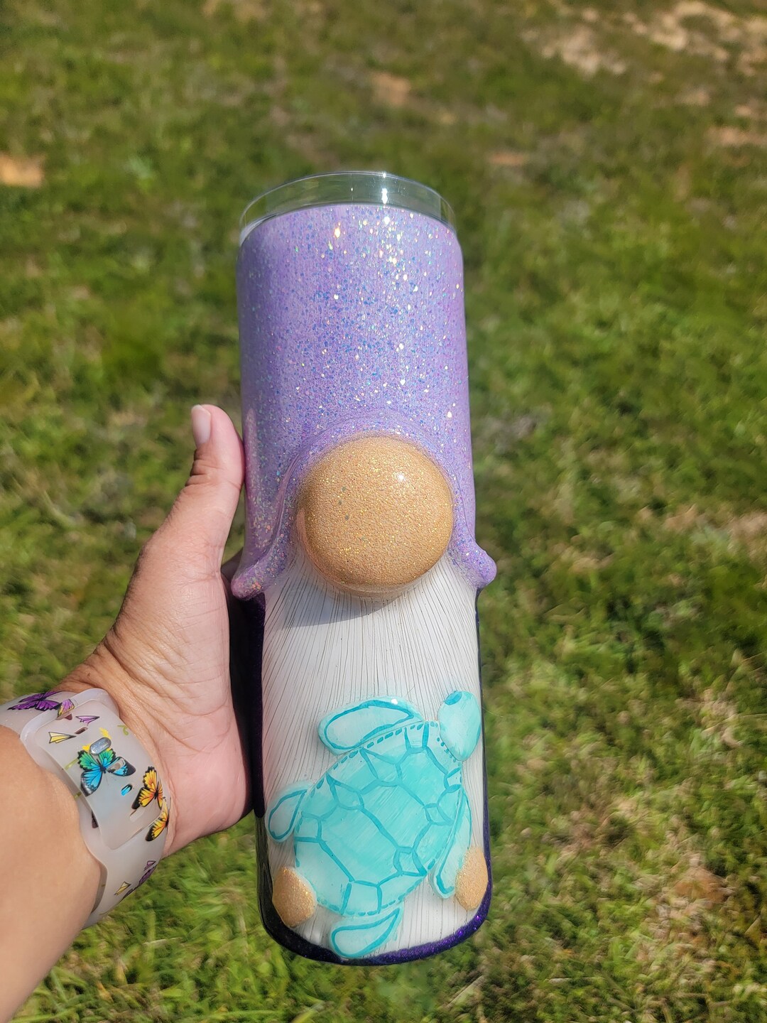 Adorable 3d Gnome Sea Turtle Tumbler - Etsy