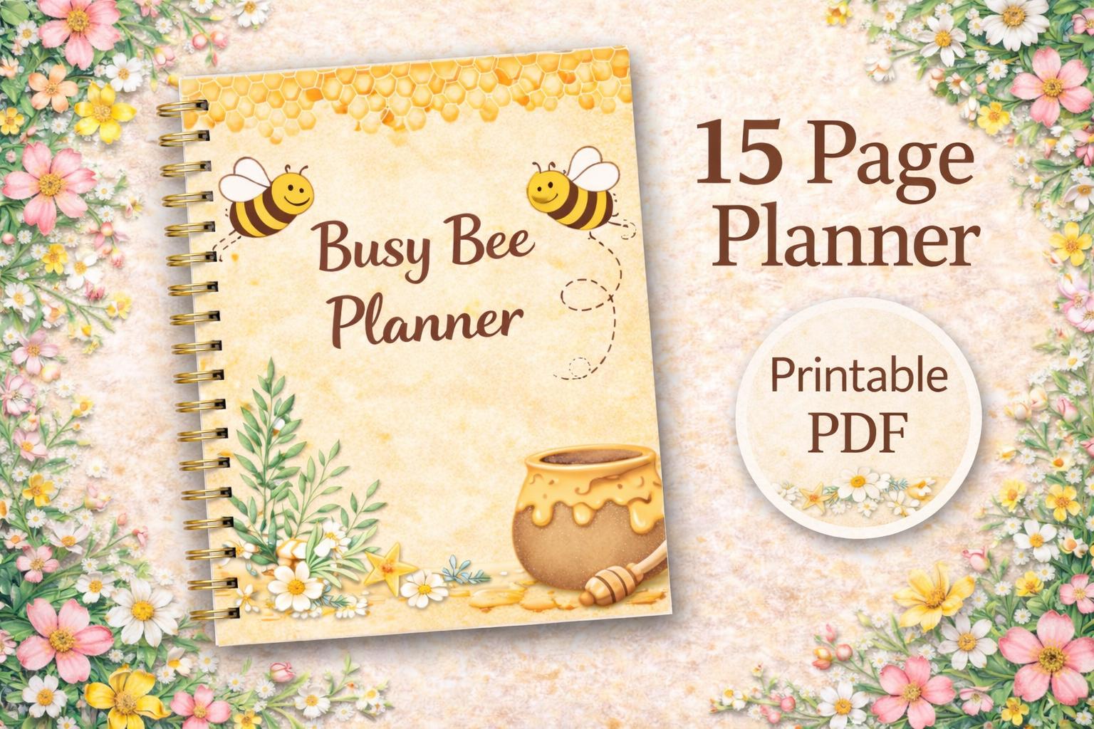 Busy Bee Planner Bundle | 15 Page Daily, Weekly, Monthly (printable PDF ...