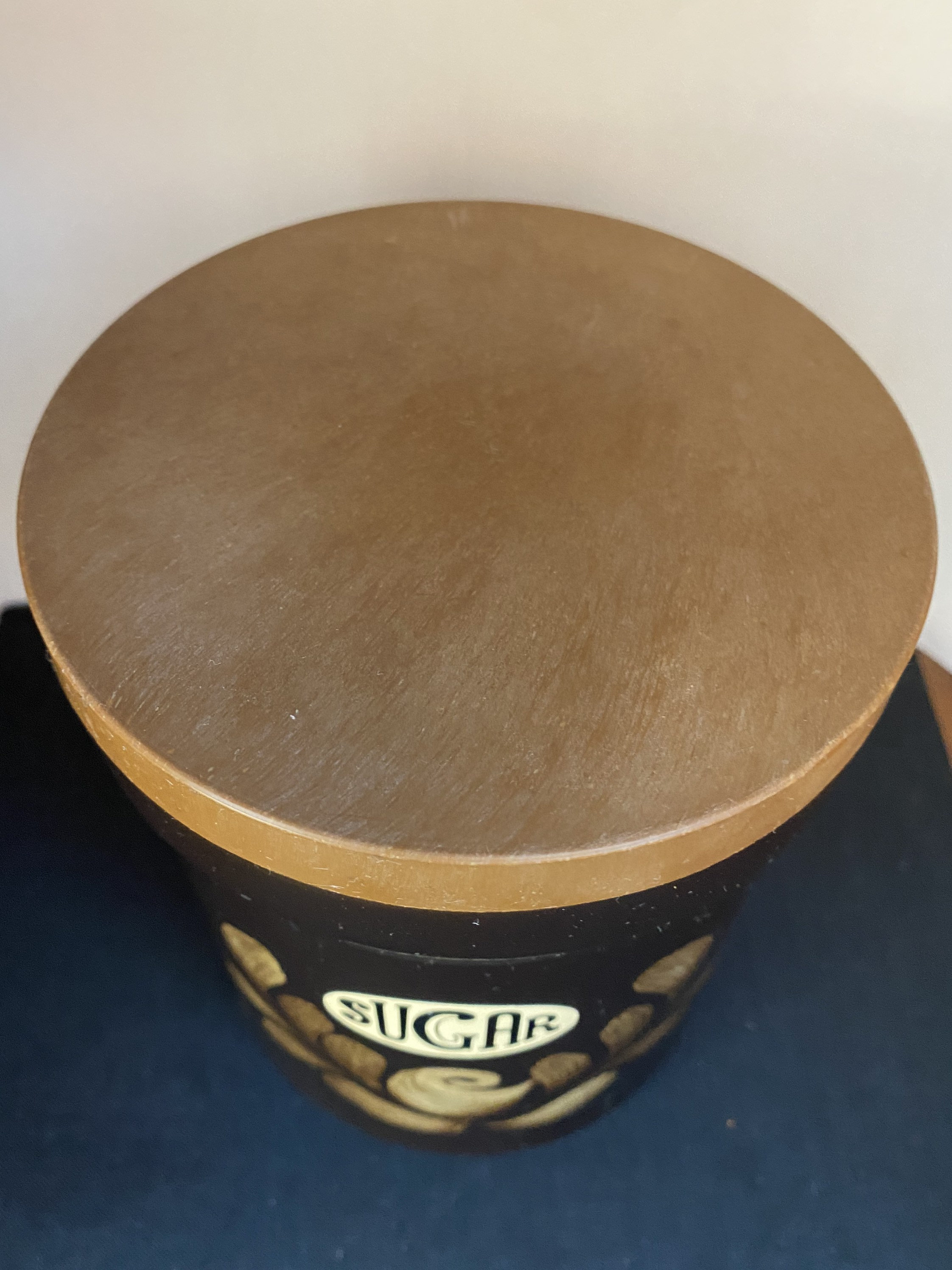 VINTAGE Denby Storage jar/ canister with lid for sugar. Made. In the ...
