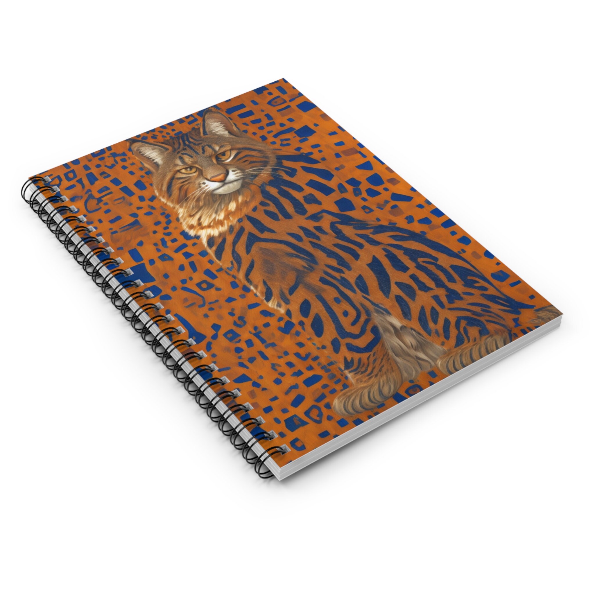 Bobcat Graphic Spiral Notebook Ruled Line Journal Bobcat Cute Cat ...