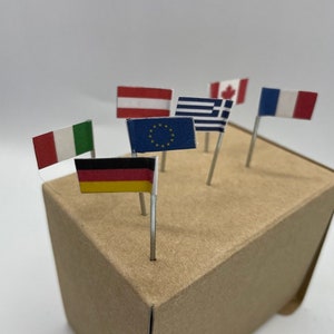 Country Flags Miniature, Dollhouse Decor, Diorama Accessory ...