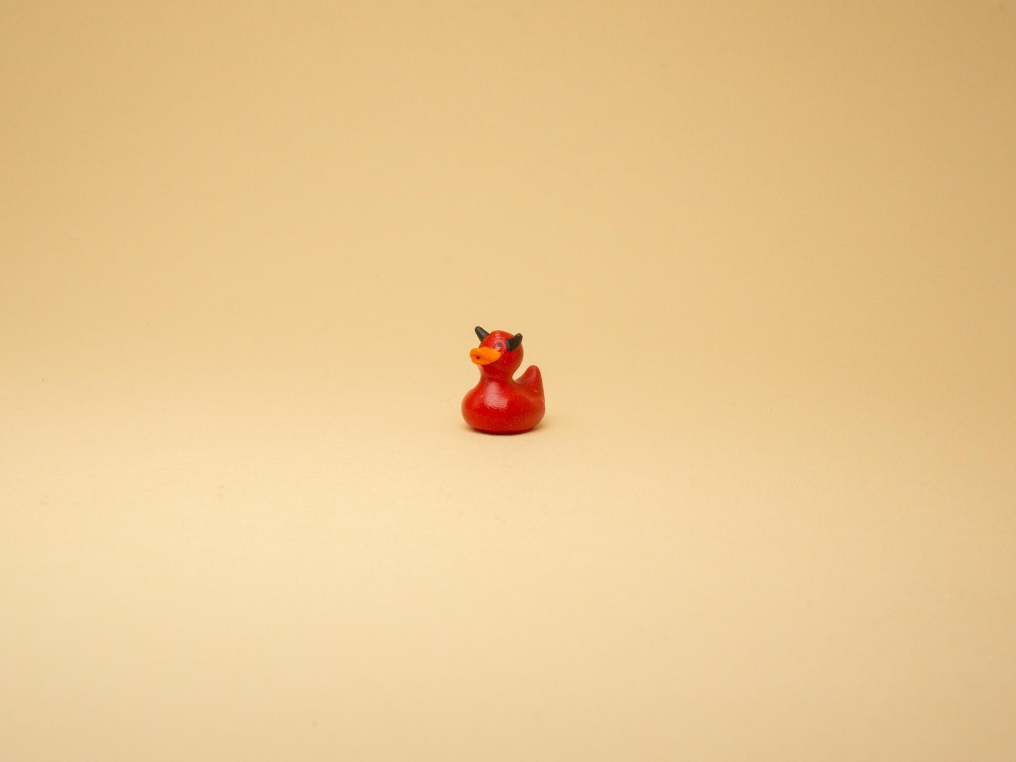 Red Devil Duck Figurine: Miniature Halloween Decor - Etsy