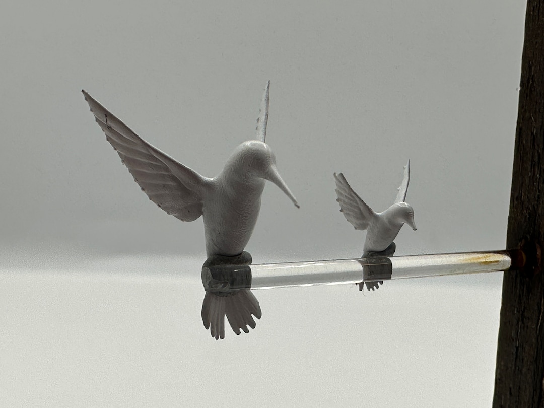 Hummingbird Miniature, Tiny Animal Figurine, Dollhouse Decor, Diorama ...