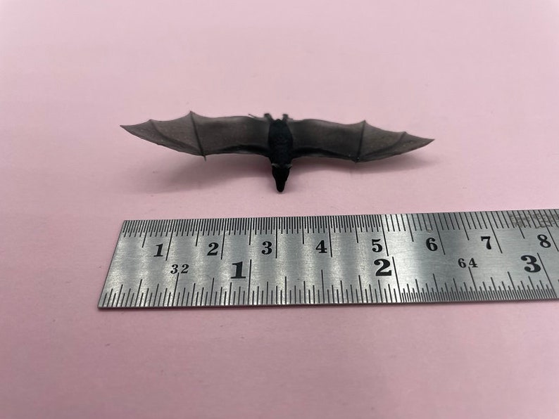 Delightful Hanging Open Wing Bat 6cm Wide Miniature, Tiny Animal ...