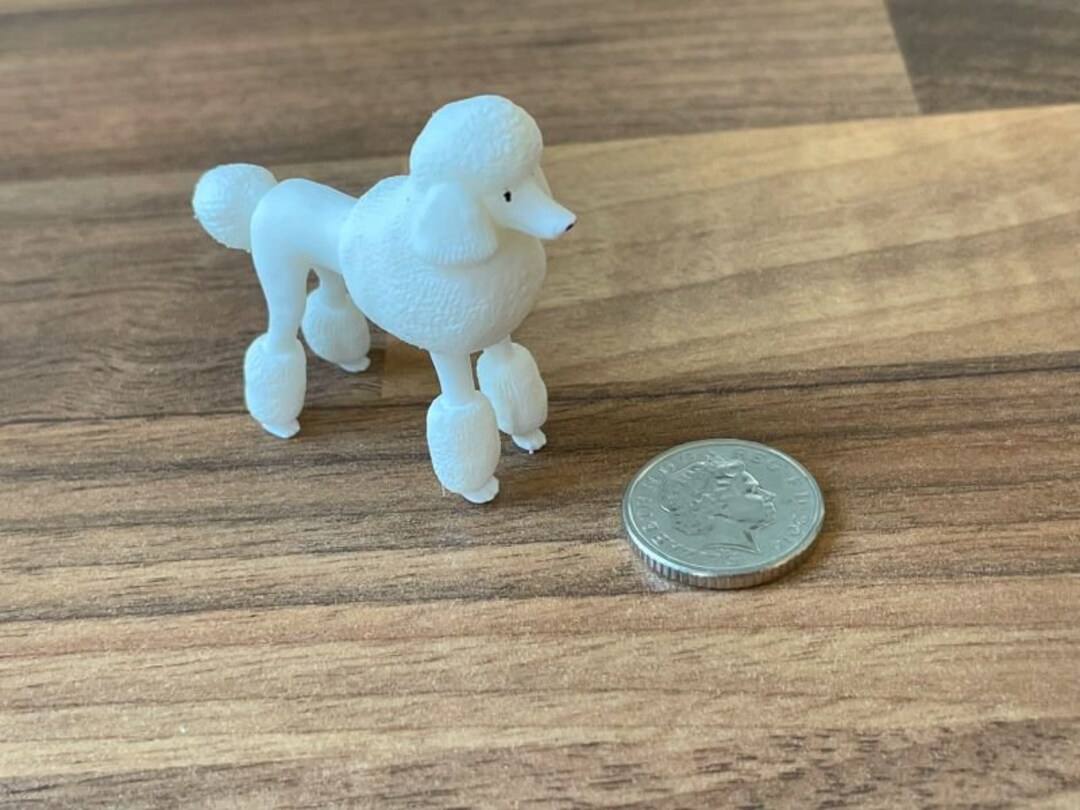 Hand-painted Resin Miniature White Poodle Figurine: Dog Lover Gift - Etsy