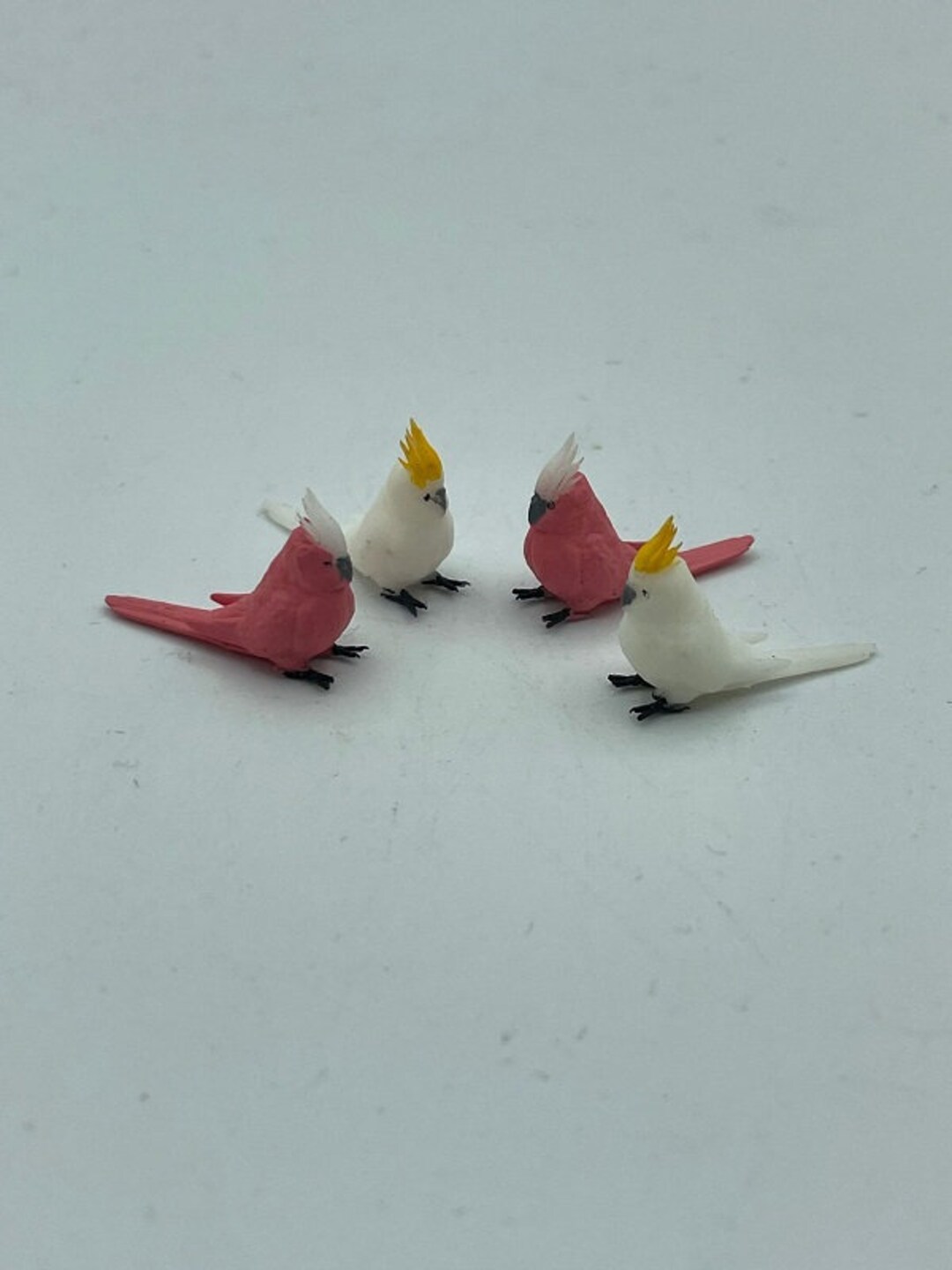Adorable Little Cockatoo Bird Figurine | Miniature Parrot Collectible ...